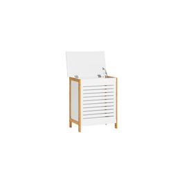 sobuy W&auml;scheschrank mit Deckel Holzfarbe 50x30x60cm Funktional