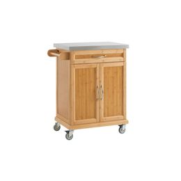 sobuy K&uuml;chenwagen mit 1 Schublade Holzfarbe 75x45,7x91cm Modern