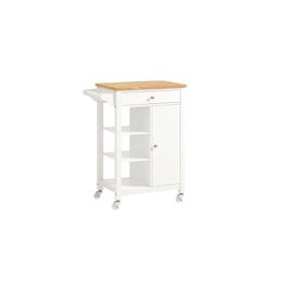sobuy K&uuml;chenwagen mit 1 Schublade Wei&szlig; 67,5x40x86,5cm Modern