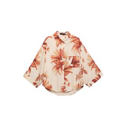 Mango Bluse Damen Gr&ouml;&szlig;e L limone / orange / mandarine / offwhite