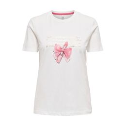 Only T-Shirt Damen Gr&ouml;&szlig;e M gold / pink / wei&szlig;