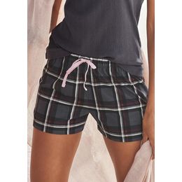 s.Oliver Pyjamashorts mehrfarbig Gr. 32/34 f&uuml;r Damen. Mit Allover-Druck. Basic. Nachhaltig.