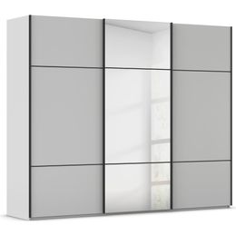 Rauch Schwebet&uuml;renschrank &raquo;Kleiderschrank Schrank Garderobe Schlafzimmerschrank SCALE-TRIO&laquo; edle dreigeteilte Front mit 2 Zierleisten und Spiegel MADE