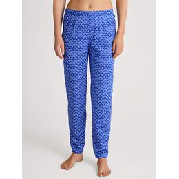 Calida Pyjama-Hose in Blau/ Wei&szlig; - 54% | Gr&ouml;&szlig;e S | Damen-loungewear