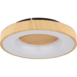 Globo LIGHTING LED Deckenleuchte &raquo;JOLLI&laquo; LED-Modul 1 Stk. Deckenlampe/holzoptik/rund/Wohnzimmer/Schlafzimmer/CCT 2700-6000K