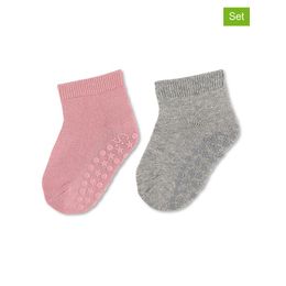 Sterntaler 2er-Set: ABS-Socken in Rosa/ Grau - 41% | Gr&ouml;&szlig;e 26 | Babysocken-strumpfhosen