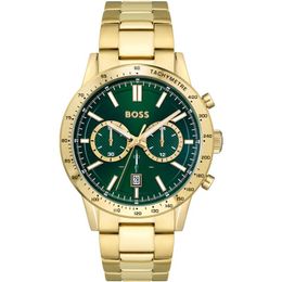BOSS Herren BOSS Chronograph &raquo;ALLURE&laquo; Quarzuhr, Herrenuhr, Armbanduhr, Stoppfunktion, Edelstahlarmband gold
