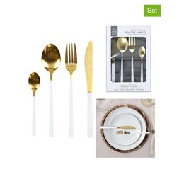 every ware 16tlg. Besteck-Set in Wei&szlig;/ Gold - 31% | Gedeckter-tisch