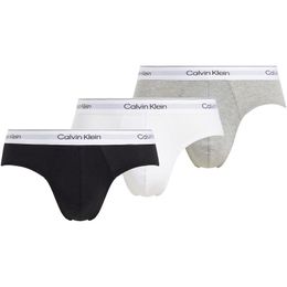Calvin Klein Underwear Damen &raquo;HIP BRIEF 3PK&laquo; Packung, 3 Stk. mit Logo-Elastikbund (3 St&uuml;ck) grau 4XL (60), 3 Stk.