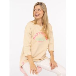 Zwillingsherz Longsleeve "Smile" in Beige - 53% | Gr&ouml;&szlig;e S | Damen-tops