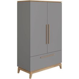 Paidi Dreht&uuml;renschrank &raquo;STIENE in Beige oder Grau, 2 T&uuml;ren und 1 Schublade mit Soft-Close&laquo; B/H/T ca. 123/200/57cm, inkl Kleiderstange + Einlegeb&ouml;den, 
