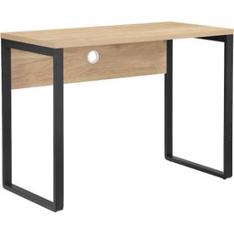 OTTO home Schreibtisch &raquo;Moid&laquo; Computertisch, Kabeldurchlass, Metallkufen, Breite 100 cm braun