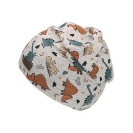 Sterntaler Beanie "Dino" in Hellgrau/ Blau/ Hellbraun - 44% | Gr&ouml;&szlig;e 45 cm | Baby-muetzen