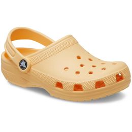 Crocs M&auml;dchen Clog &raquo;Classic K&laquo; Sommerschuh, Hausschuh, Badeschuh mit schwenkbarem Fersenriemchen gold 34