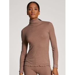 Calida Wolllongsleeve in Hellbraun - 61% | Gr&ouml;&szlig;e S | Damen-tops