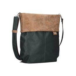 Zwei Umh&auml;ngetasche in Dunkelgr&uuml;n/ Beige - (B)31 x (H)32 x (T)12 cm - 47% | Damen-taschen