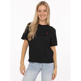 Zwillingsherz Shirt "Herz" in Schwarz - 40% | Gr&ouml;&szlig;e L | Damen-tops