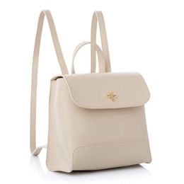 Lucky Bees Rucksack ''Marilyn'' in Creme - (B)21 x (H)21 x (T)11 cm - 67% | Damen-taschen