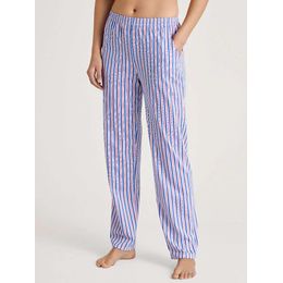 Calida Pyjama-Hose in Blau/ Pink/ Wei&szlig; - 54% | Gr&ouml;&szlig;e L | Damen-loungewear