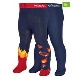 Playshoes 2er-Set: Strumpfhosen in Rot/ Dunkelblau - 29% | Gr&ouml;&szlig;e 110/116 | Babysocken-strumpfhosen