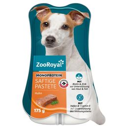 ZooRoyal Saftige Pastete Mono-Protein Huhn Hunde-Nassfutter getreidefrei 15x175g