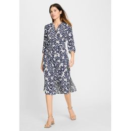 Olsen Kleid in Wei&szlig;/ Dunkelblau - 72% | Gr&ouml;&szlig;e 36 | Damen-kleider