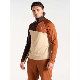 Dare 2b Funktionslongsleeve "Dignify III Core Stretch" in Braun/ Beige - 72% | Gr&ouml;&szlig;e M | Herren-sportshirts