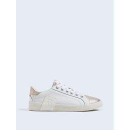 Pepe Jeans Footwear Sneakers in Wei&szlig;/ Ros&eacute;gold - 57% | Gr&ouml;&szlig;e 37 | Damen-sneakers