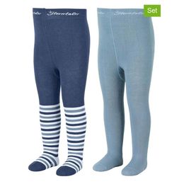 Sterntaler 2er-Set: Strumpfhosen in Blau - 52% | Gr&ouml;&szlig;e 128 | Kinder-socken-strumpfhosen