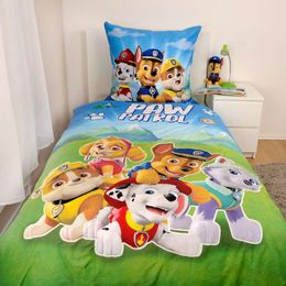 PAW PATROL Bettw&auml;sche &raquo;&laquo; 2 Stk. Glow in the Dark bunt Renforc&eacute;, Obermaterial: 100% Baumwolle