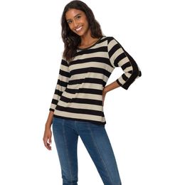 Heine Longsleeve in Schwarz/ Beige - 62% | Gr&ouml;&szlig;e 40 | Damen-tops