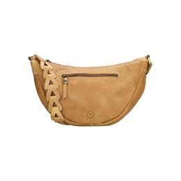 HIDE & STITCHES Leder-Umh&auml;ngetasche in Hellbraun - (B)31 x (H)17 x (T)9 cm - 49% | Damen-taschen