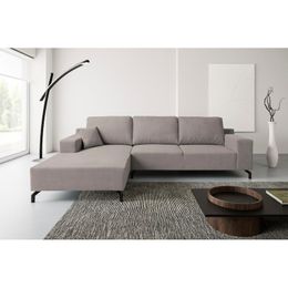 WERK2 Ecksofa &raquo;Fortuna modern und elegant, bequem, Breite 294cm, bodenfrei, L-Form&laquo; Moderne, elegante Polsterecke, Komfortpolsterung und losen Kissen.
