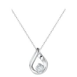 Firetti Damen Kette mit Anh&auml;nger &raquo;Schmuck Geschenk Silber 925 Halsschmuck Halskette Ankerkette&laquo; mit Zirkonia (synth.) silber