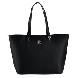 Tommy Hilfiger Damen Shopper &raquo;TH EMBLEM TOTE&laquo; mit TH-Emblem vorne schwarz