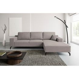 WERK2 Ecksofa &raquo;Fortuna modern und elegant, bequem, Breite 294cm, bodenfrei, L-Form&laquo; Moderne, elegante Polsterecke, Komfortpolsterung und losen Kissen.