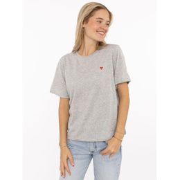 Zwillingsherz Shirt "Herz" in Grau - 47% | Gr&ouml;&szlig;e S | Damen-tops