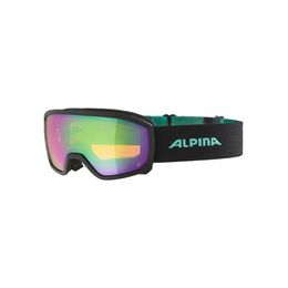 Alpina Ski-/ Snowboardbrille "Scarabeo JR" in Schwarz/ Gr&uuml;n - 14% | Kinder-austruestung-accessoires