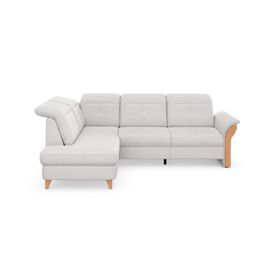 Home Affaire Ecksofa &raquo;Dangast L-Form&laquo; Kopfteilverstellung, wahlweise mit motorischer Relaxfunktion silber Luxus-Microfaser Euphora 100% Polyester, ;
