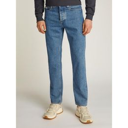 Calvin Klein Jeans Herren Straight-Jeans &raquo;STANDARD STRAIGHT&laquo; Coinpocket, Logostickerei blau 38, L&auml;nge 32