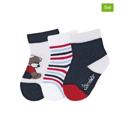 Sterntaler 3er-Set: Socken in Wei&szlig;/ Dunkelblau/ Rot - 40% | Gr&ouml;&szlig;e 14 | Babysocken-strumpfhosen