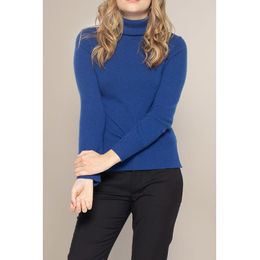 Perfect Cashmere Kaschmir-Rollkragenpullover in Dunkelblau - 63% | Gr&ouml;&szlig;e M | Damen-pullover-cardigans