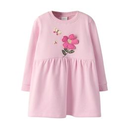 name it M&auml;dchen Sweatkleid &raquo;NMFDRIVA LS SWEAT DRESS UNB&laquo; mit hochwertigem Frontmotiv in 3D-Optik 128, N-Gr
