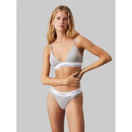 Calvin Klein Underwear Damen &raquo;LGHT LINED TRIANGLE&laquo; mit CK-Logo am Bund grau XS (34), N-Gr