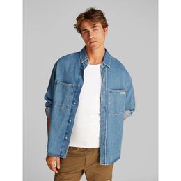 Calvin Klein Jeans Herren Jeanshemd &raquo;RELAXED DENIM SHIRT&laquo; in mittelblauer Waschung blau L, N-Gr