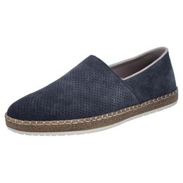 Rieker Herren Slipper , Schlupfschuh, Casual-Slipper, Mokassin mit Perforation blau 43