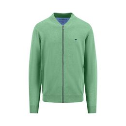 Fynch-Hatton Herren Fynch-Hatton Strickjacke mit Rei&szlig;verschluss gr&uuml;n 4XL