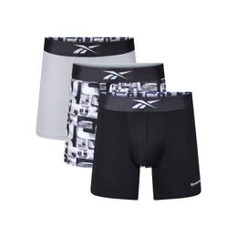 Reebok Herren Boxer &raquo;SHAND&laquo; 3er Pack, basic, bequem, weich, mit Logo, breiter Bund, mit Muster bunt S