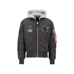 Alpha Industries Herren Bomberjacke &raquo;MA-1 VF Hood Dark Side&laquo; grau L