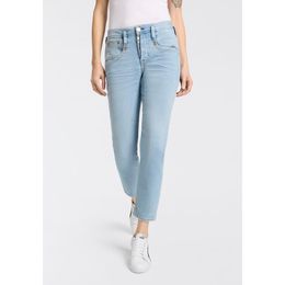 Herrlicher Damen &raquo;Shyra Cropped Denim Comfort&laquo; mit halb verdeckter Knopfleiste blau 34, N-Gr